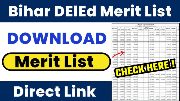 @deledbihar.com, Bihar DELEd Merit list 2025 PDF Download – Check Out ...